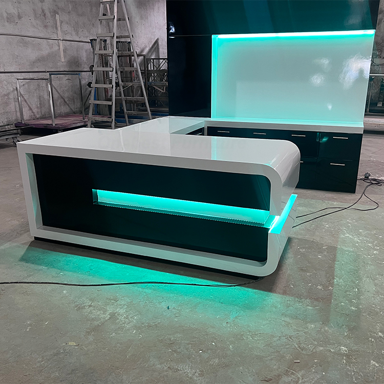 Led Side Table Modern Home Foot Rest Under Desk for Office Use